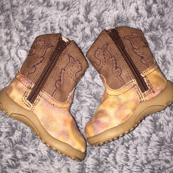 Roper | Shoes | Roper Glitter Brown Baby Boots Size 2 | Poshmark